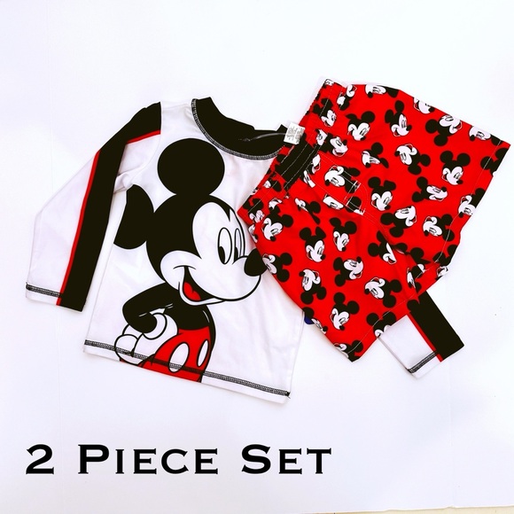 Disney | Swim | Nwt 8 Months Baby Boy Mickey Mouse Rash Guard And ...